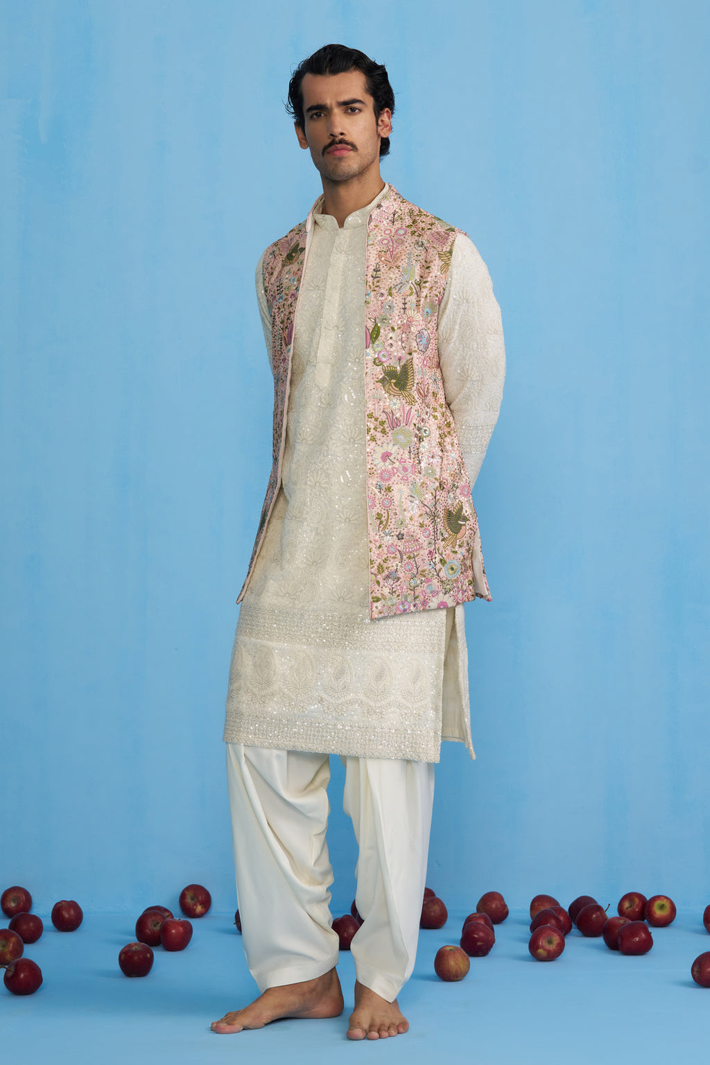 PHOOLPANKH PINK KURTA JACKET SET – Kalpraag