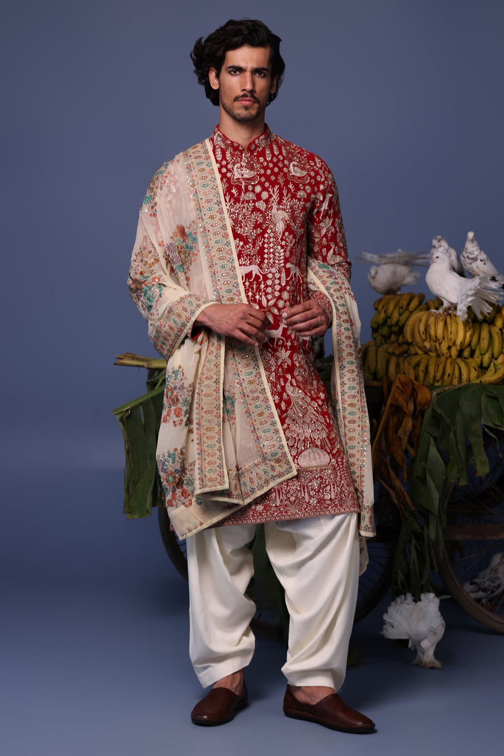 Nazm Maroon Kurta Set – Kalpraag